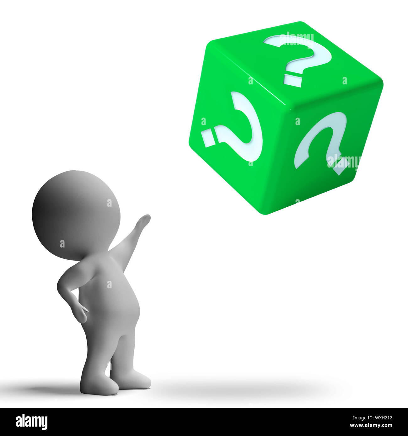 Question Mark On Dice Showing Confusion And Uncertainty Stock Photo - Alamy