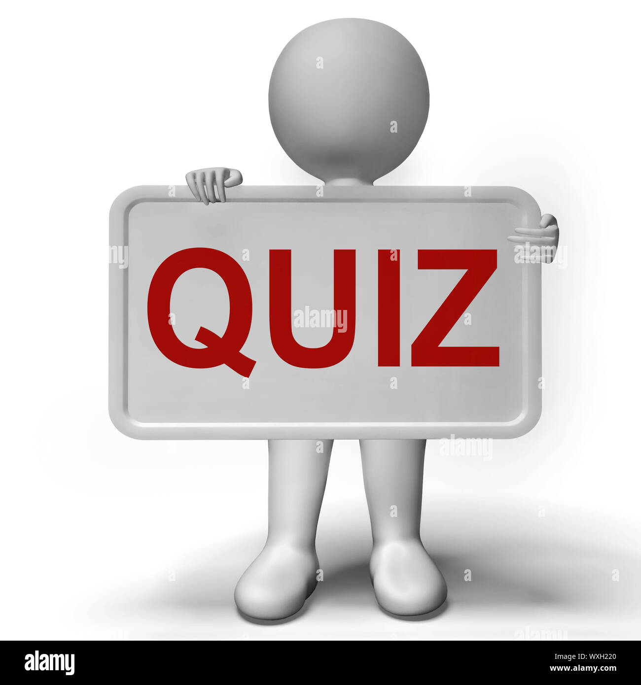 Quiz Sign Means Test Exam Or Examination Stock Photo - Alamy