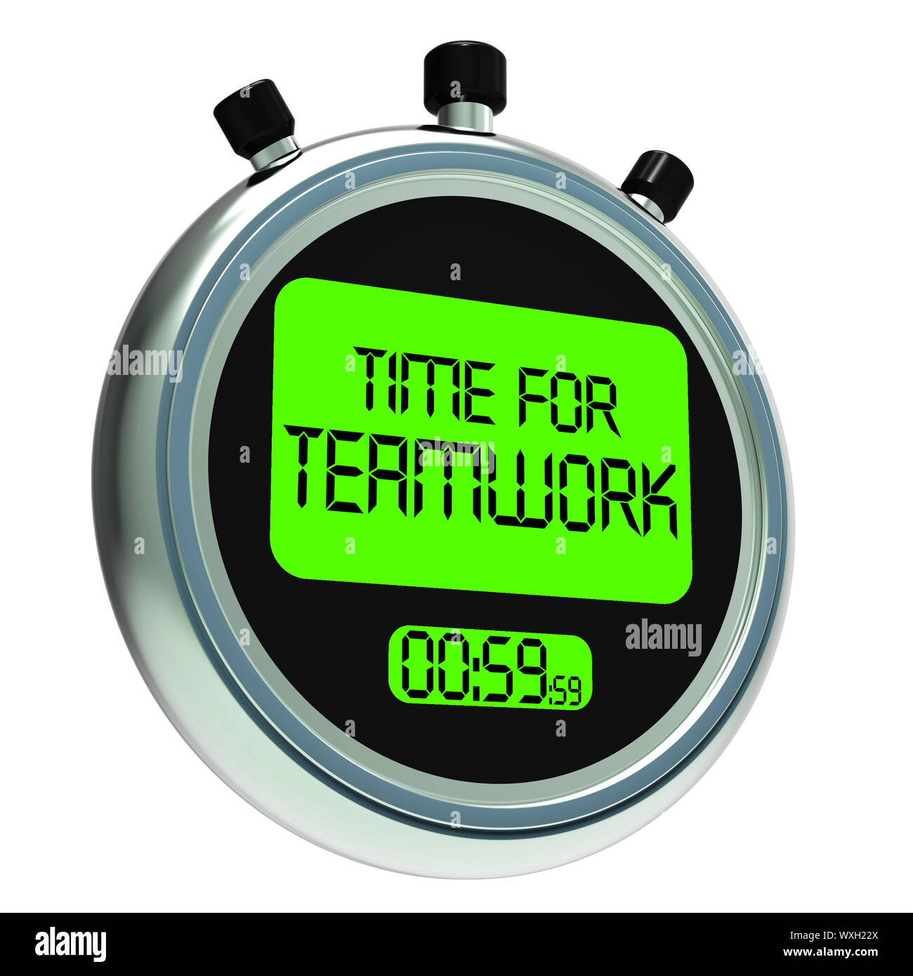 Time For Teamwork Message Means Combined Effort And Cooperation Stock ...