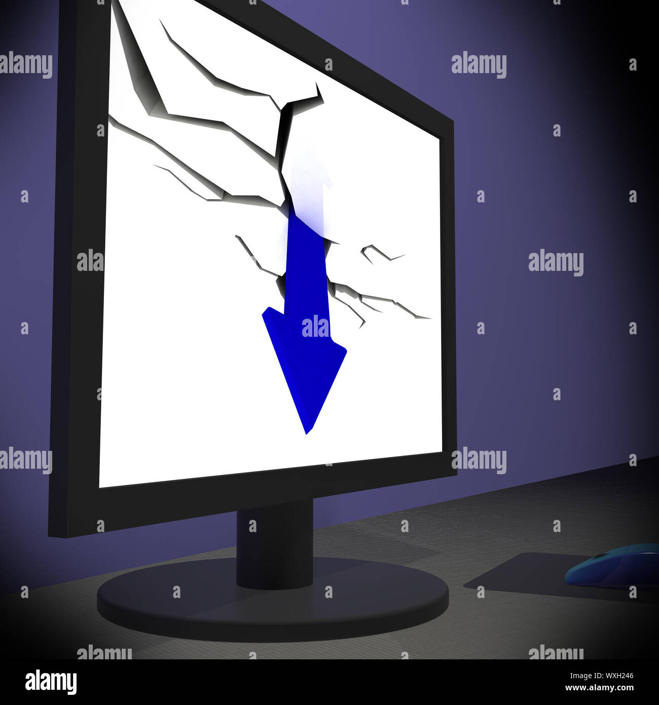 Arrow falling on tv hi-res stock photography and images - Alamy