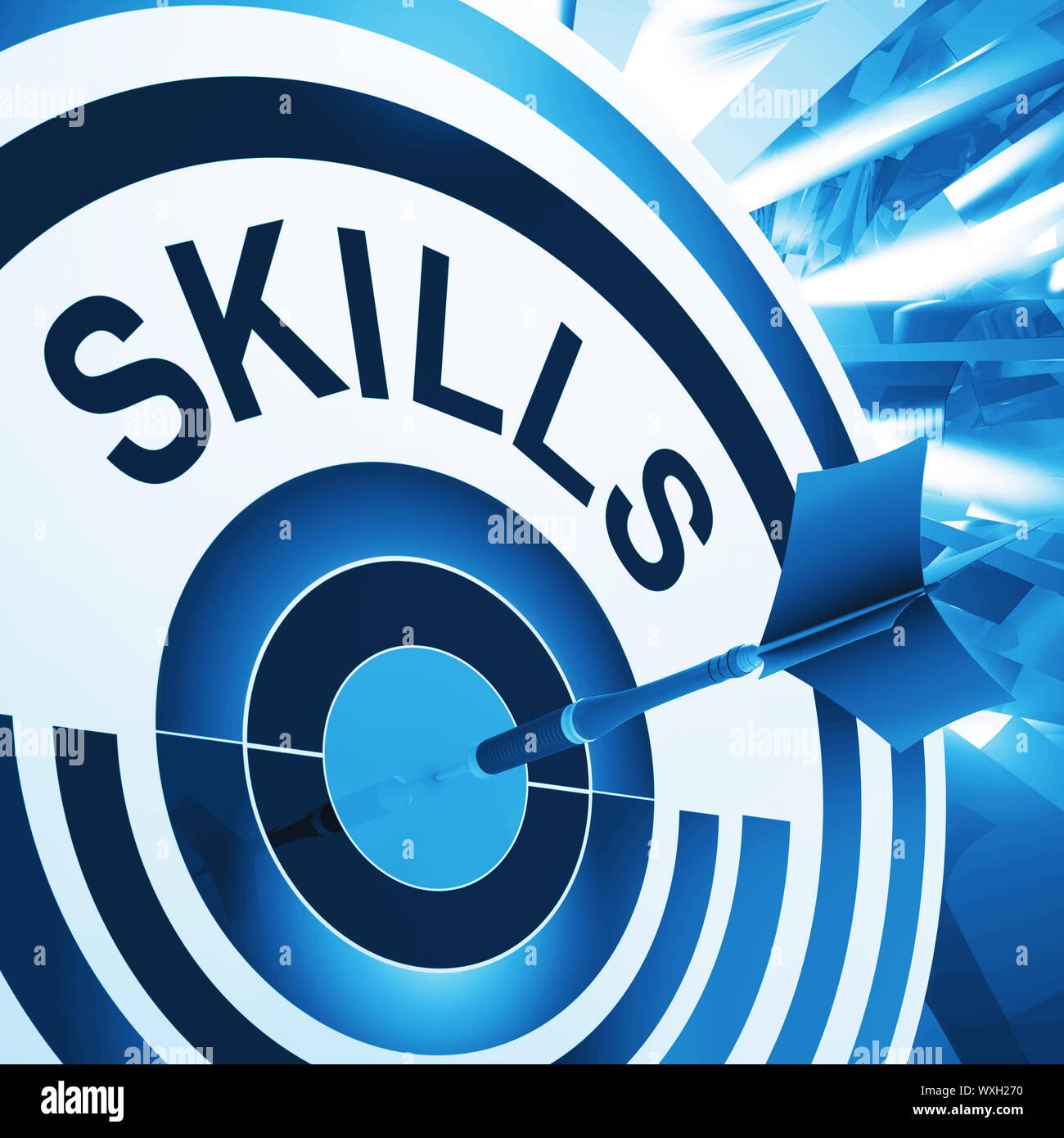 Skills Target Meaning Aptitude, Competence And Abilities Stock Photo ...