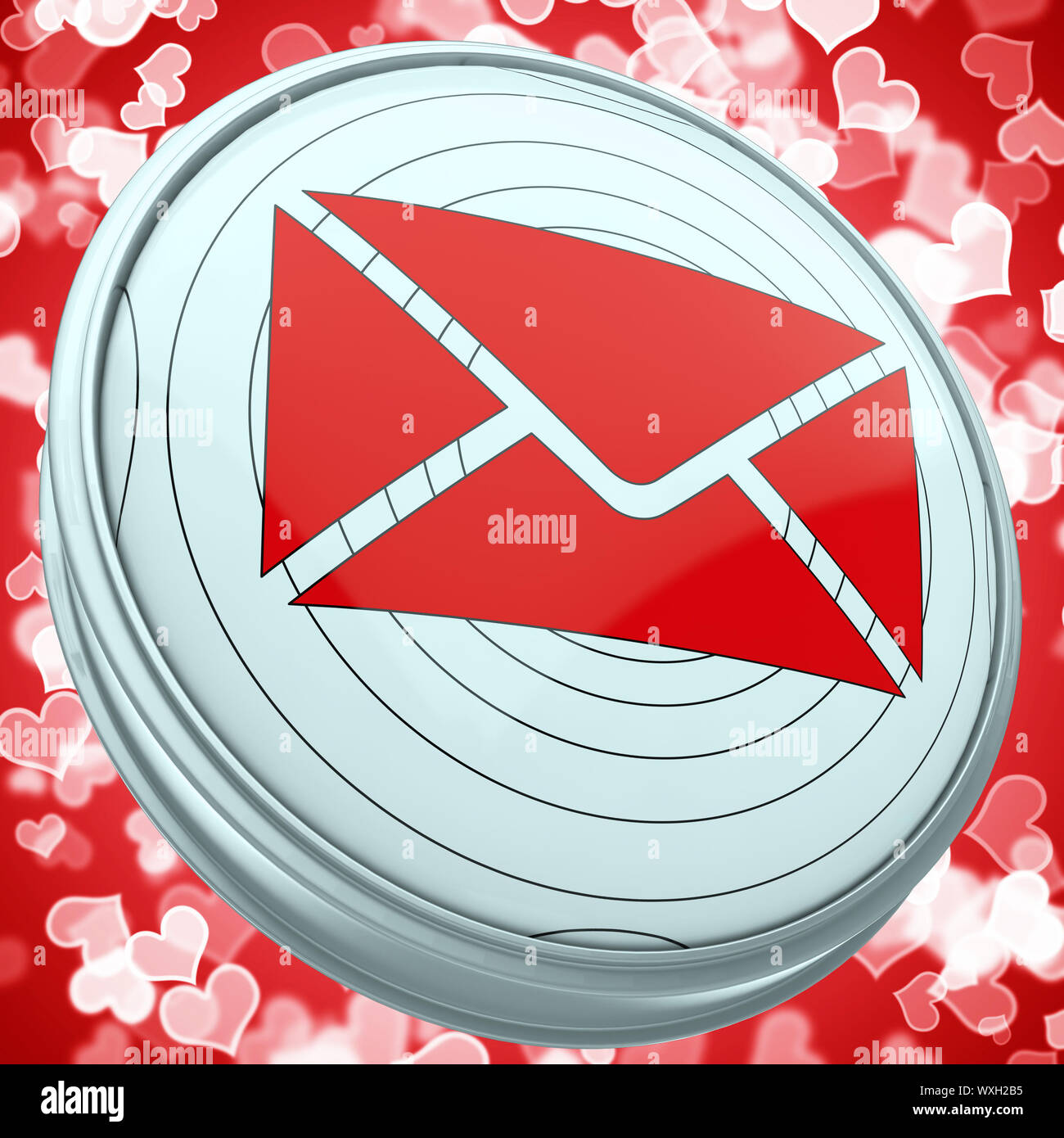 Email Envelope Showing World Contact Message Icon Stock Photo - Alamy