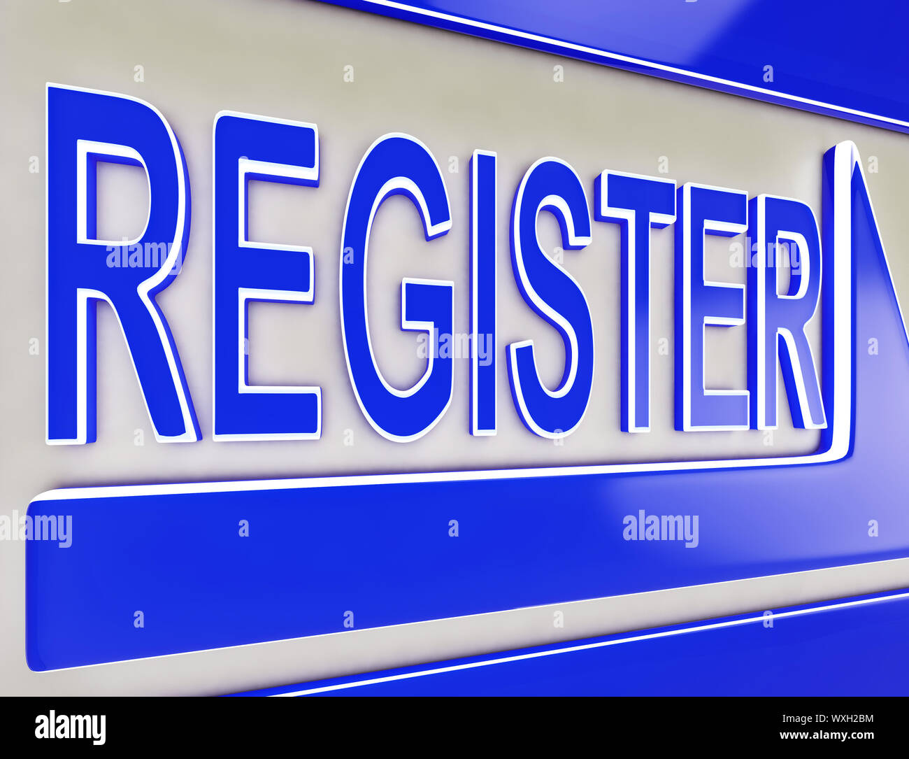 Register Sign Button Showing Website Members And Subscriptions Stock ...