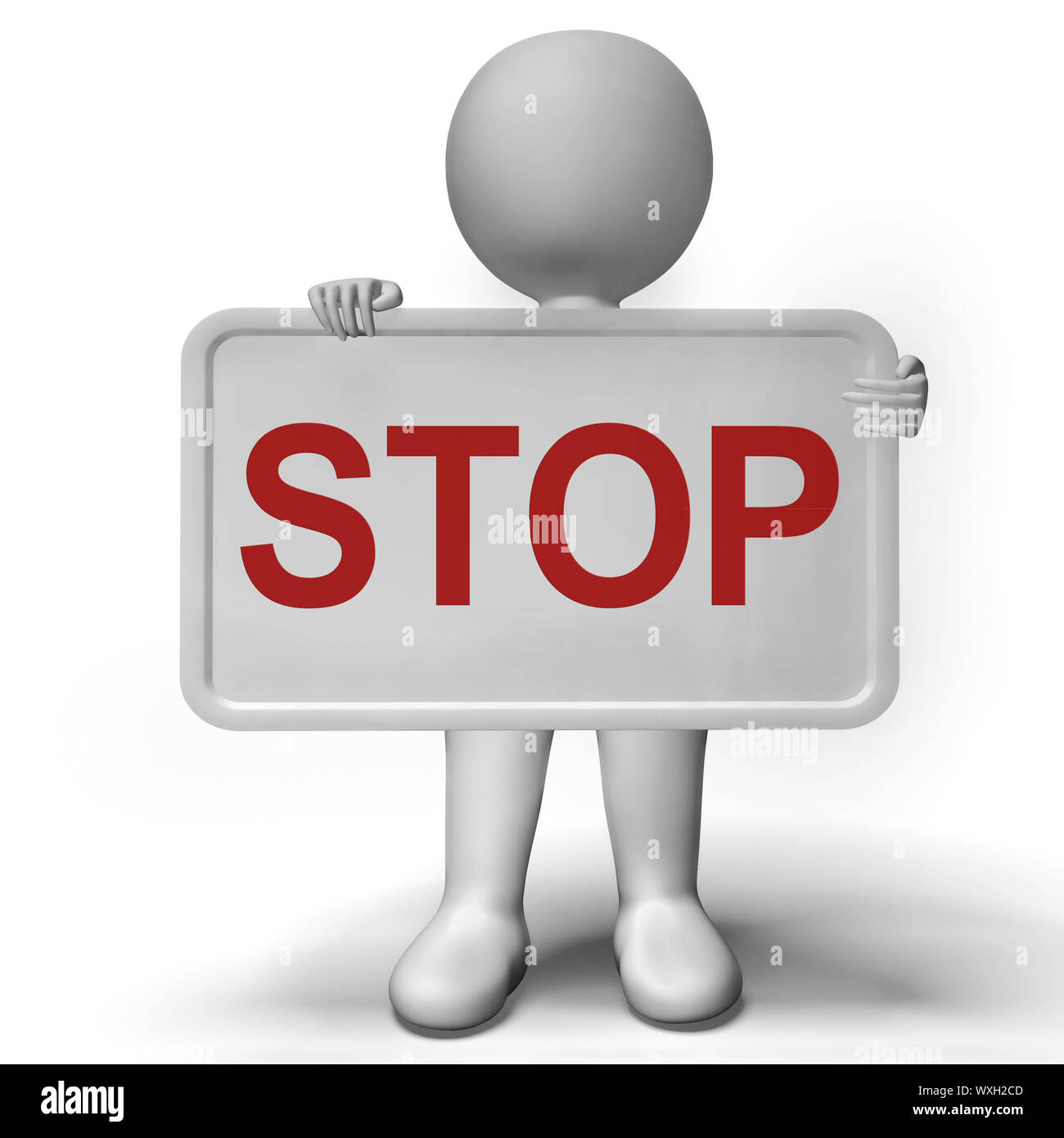 Stop Sign Showing Denial Panic And Negativity Stock Photo - Alamy