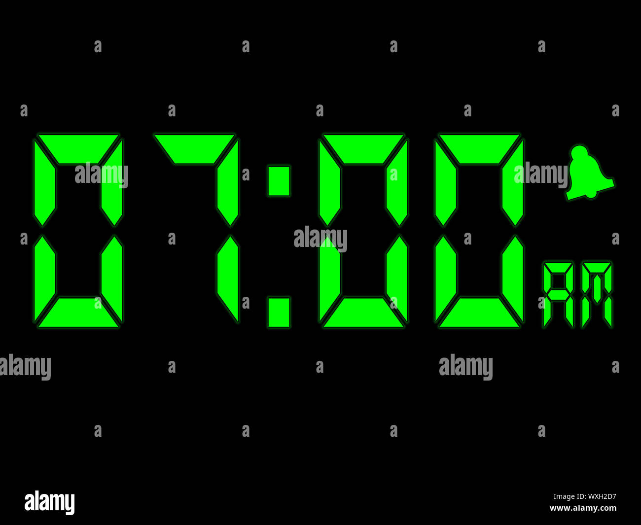 Early Morning Alarm Call At Seven O'clock AM Stock Photo - Alamy