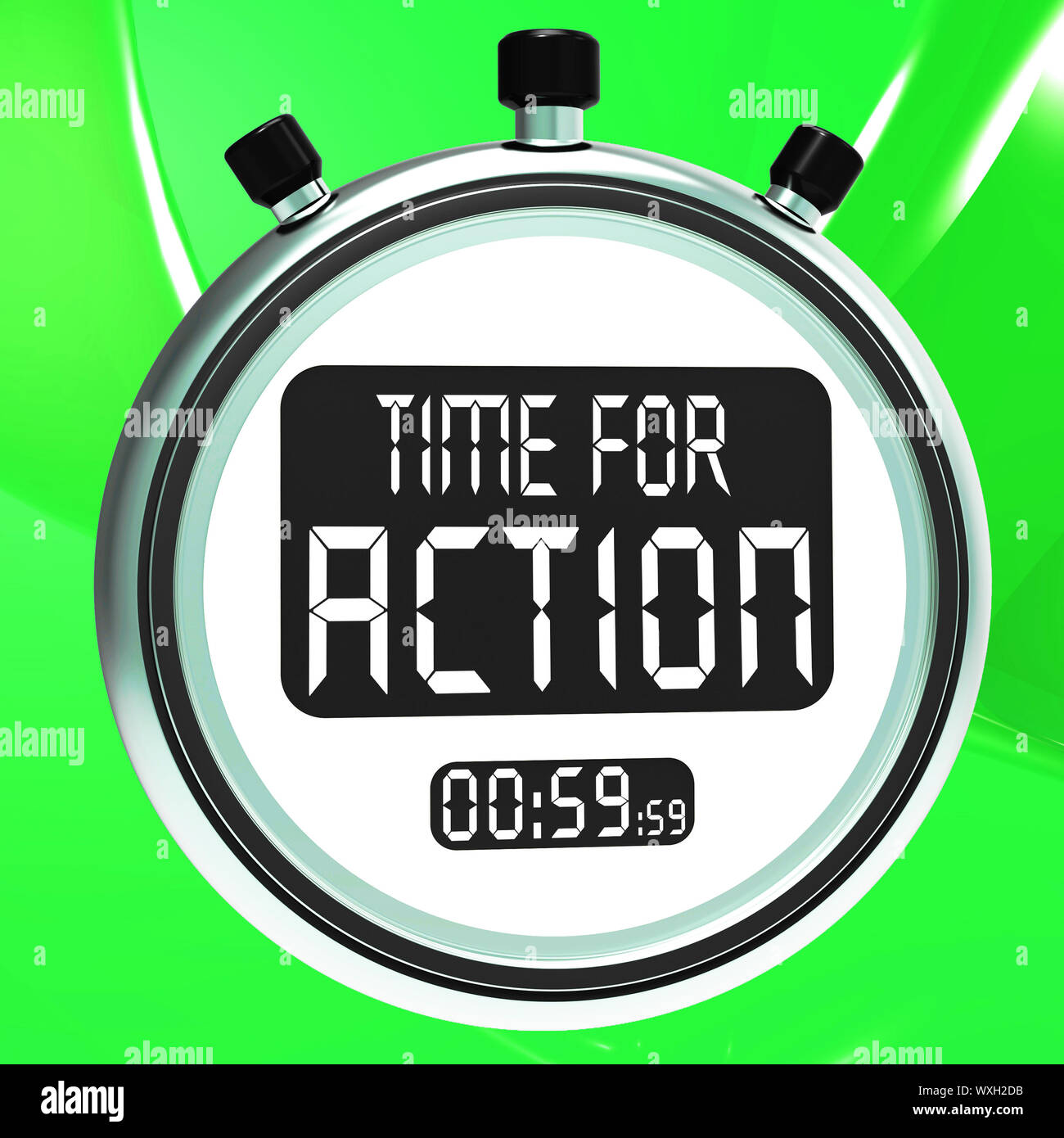 Time for Action Clock Showing To Inspire And Motivate Stock Photo - Alamy