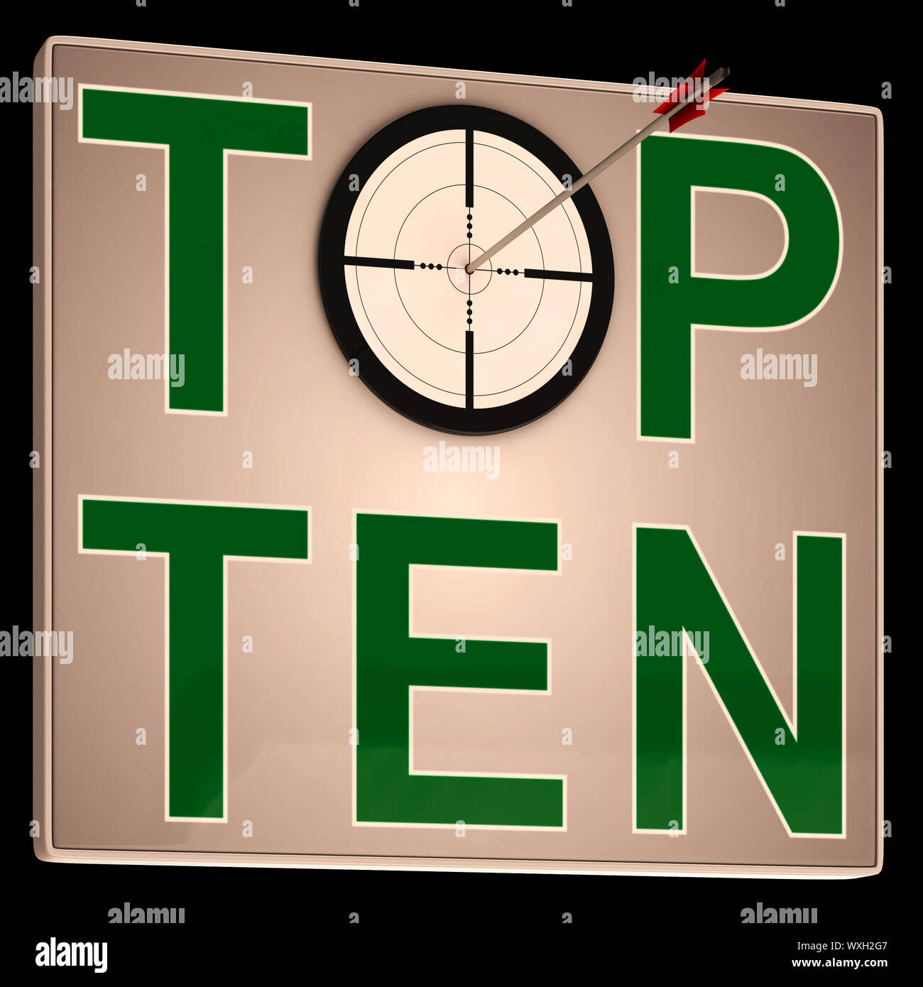 Top Ten Showing Best Rated In Charts Stock Photo - Alamy