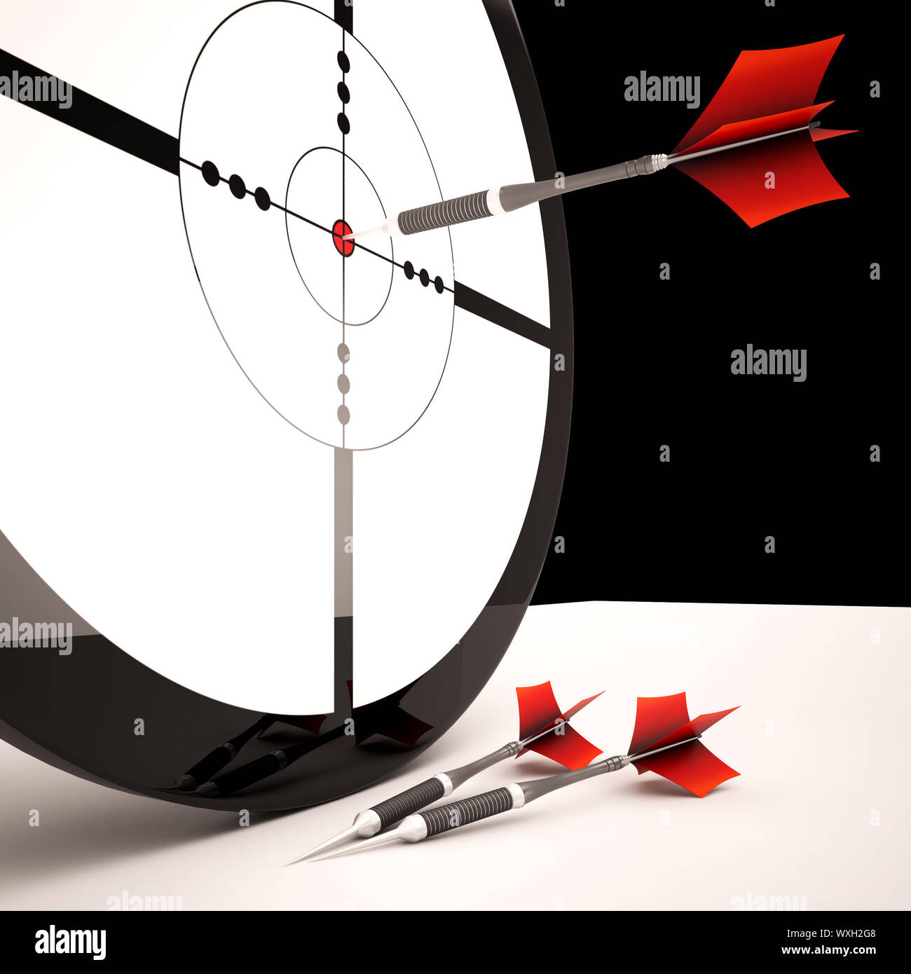 Target Showing Accurate Successful Winning Shot Stock Photo - Alamy