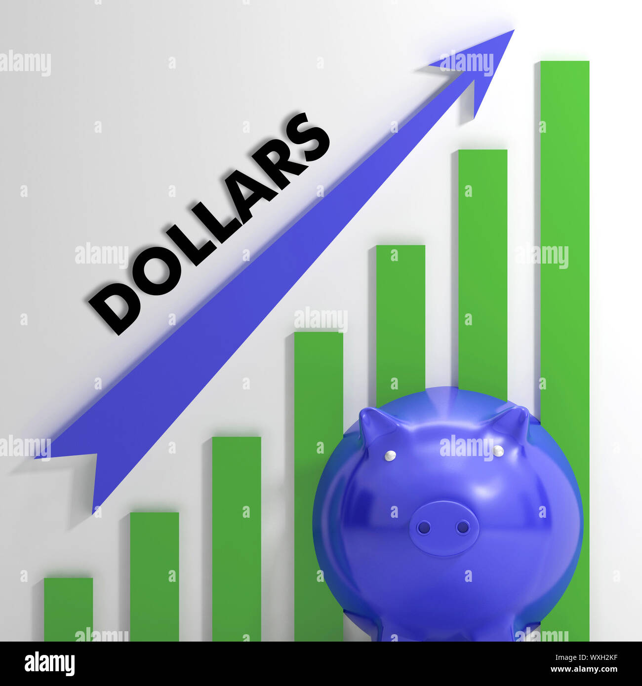 Raising dollars, usd Chart Showing American Growth Or Finances Stock ...