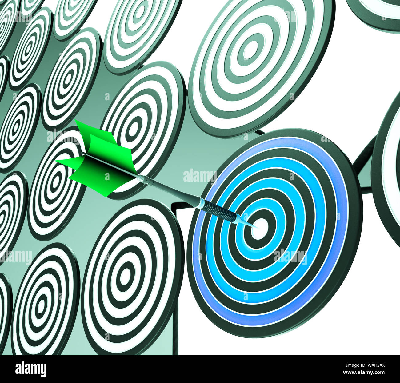 Target Arrow Showing Focused Competitive Precise Strategy Stock Photo ...