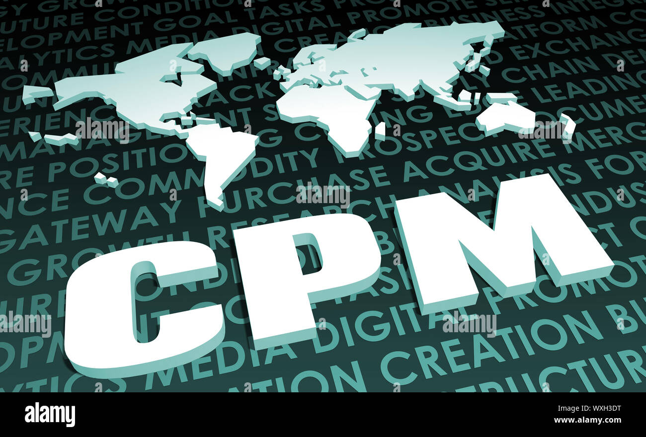 CPM Industry Global Standard on 3D Map Stock Photo - Alamy