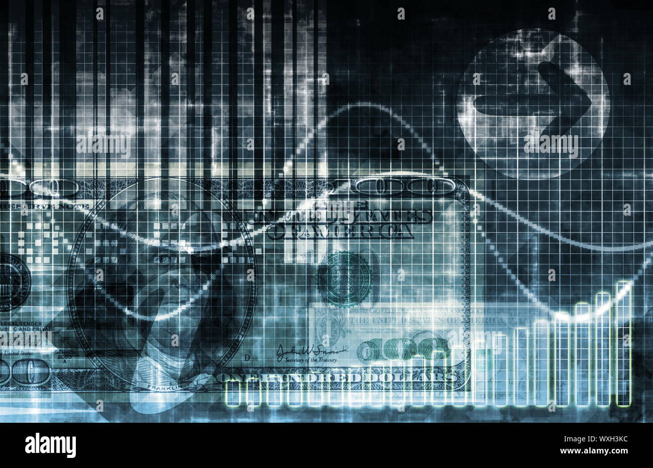 Investment Portfolio Art as a Abstract Background Stock Photo - Alamy