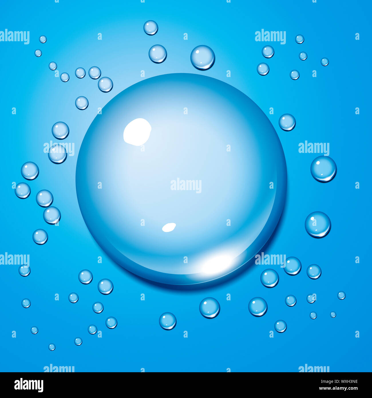 An image of a beautiful water drops circle Stock Photo - Alamy