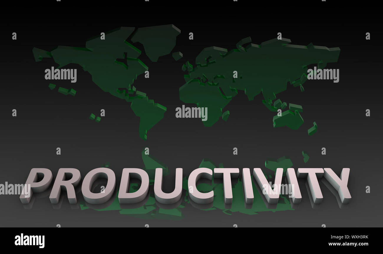 Productivity and Global Output Worldwide in 3d Stock Photo - Alamy