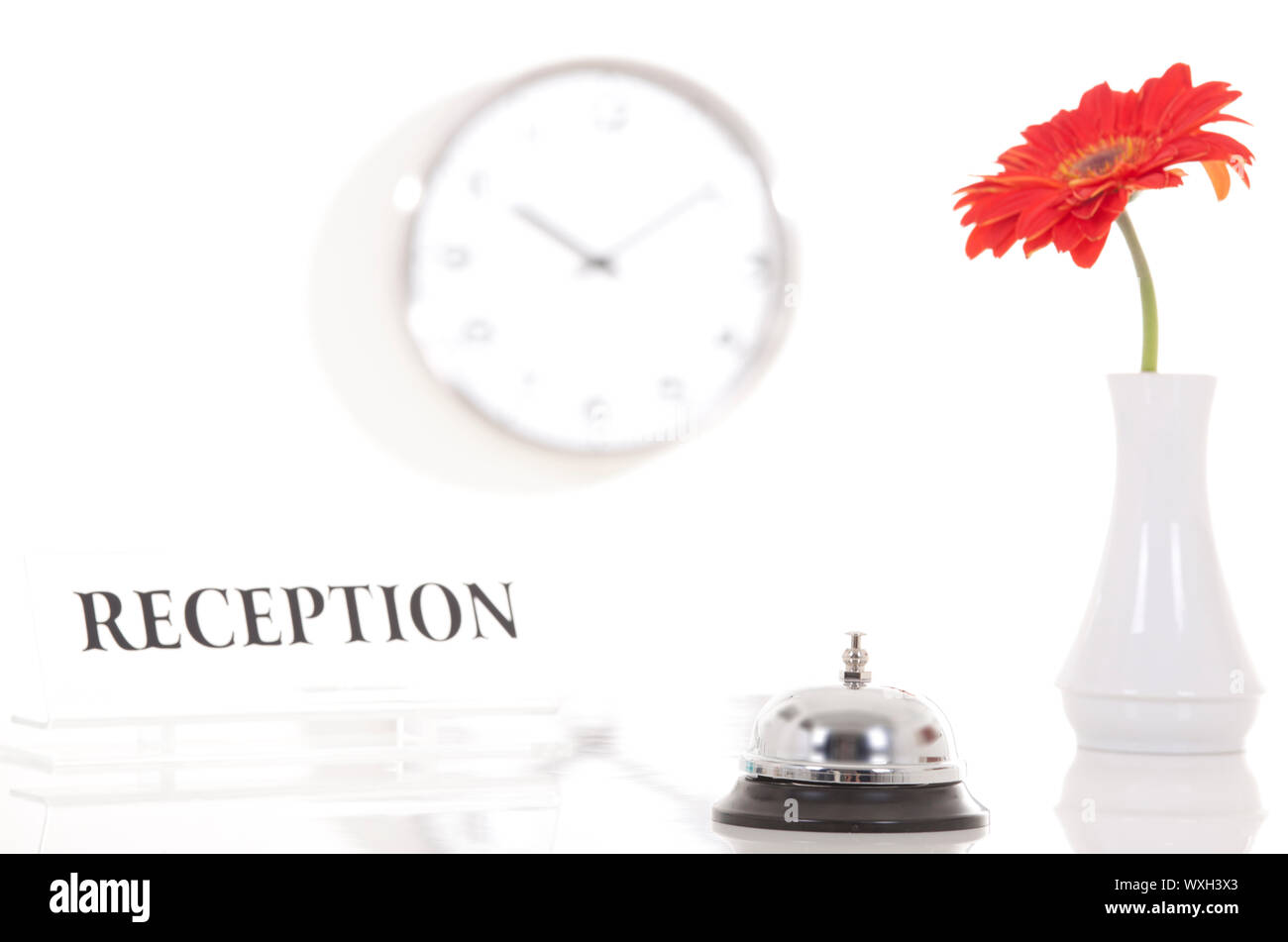 hotel bell on white background Stock Photo - Alamy