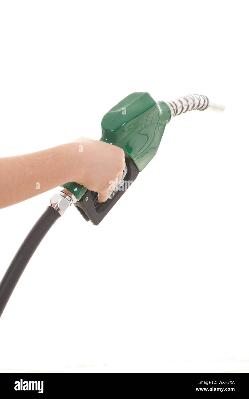 gas pump isolated on white Stock Photo - Alamy
