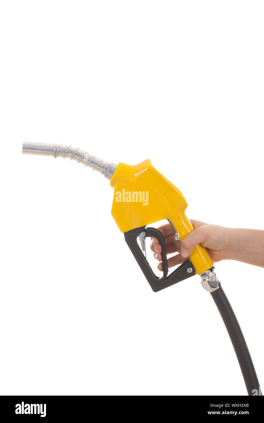 gas pump isolated on white Stock Photo - Alamy
