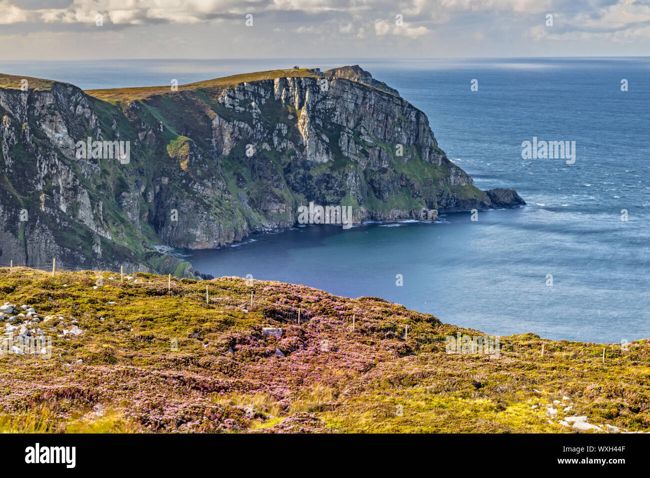 View over the Cliffs of Horn Head in County Donegal in Ireland Stock ...