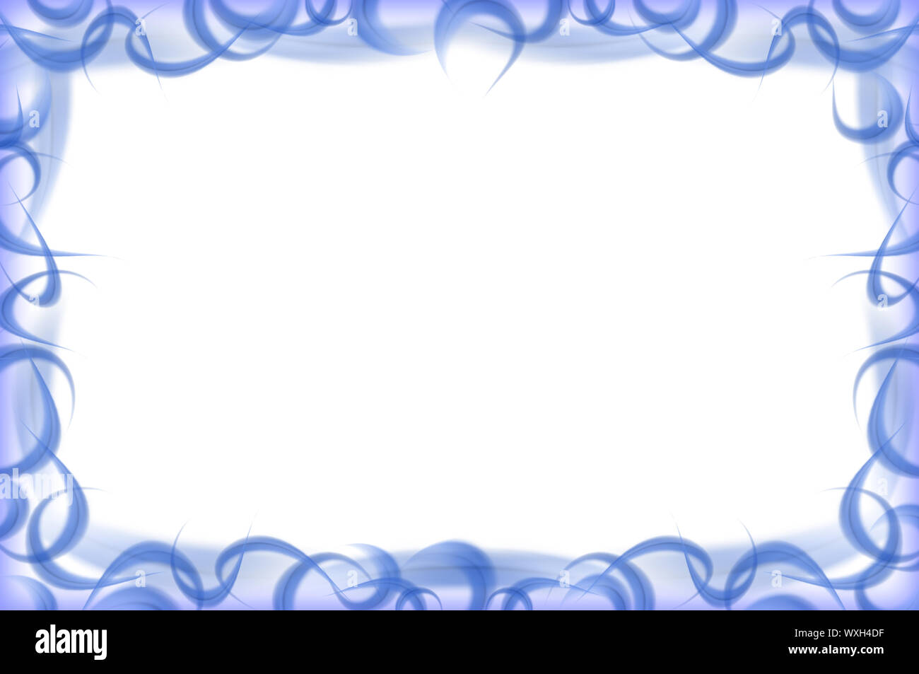 The abstract white - blue feathers illustration frame Stock Photo - Alamy