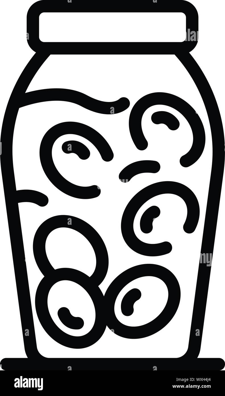 Pickled olives icon. Outline pickled olives vector icon for web design ...