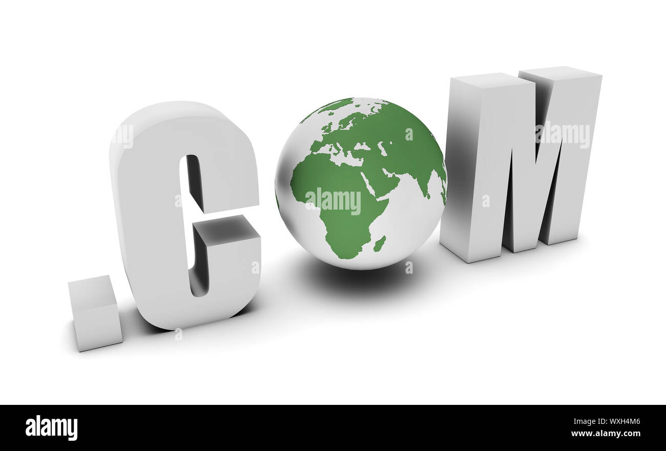Dot Com of a Global Website on the Internet Stock Photo - Alamy