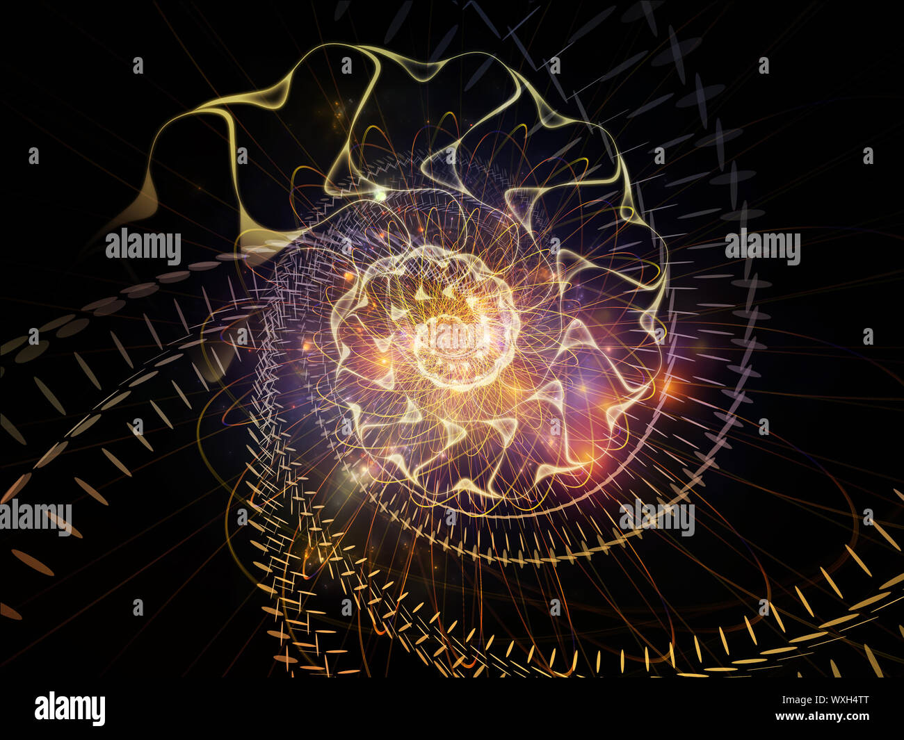 Composition of spiral elements on the subject of design, science and ...