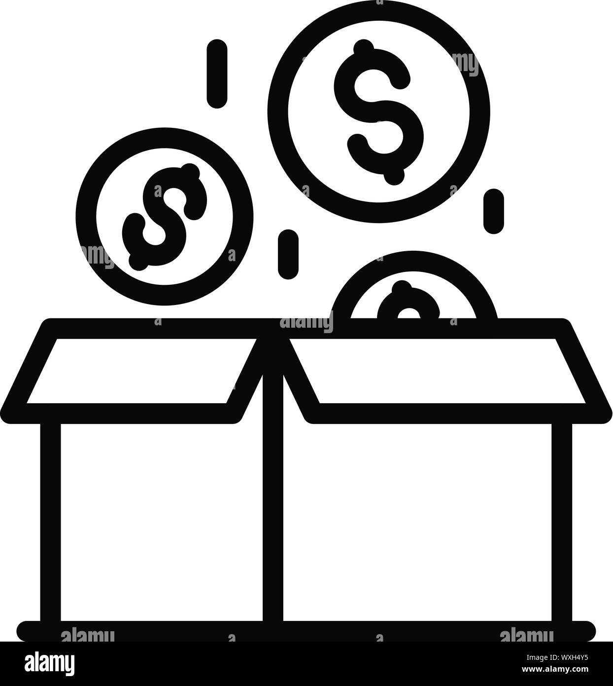 Money box investor icon. Outline money box investor vector icon for web ...