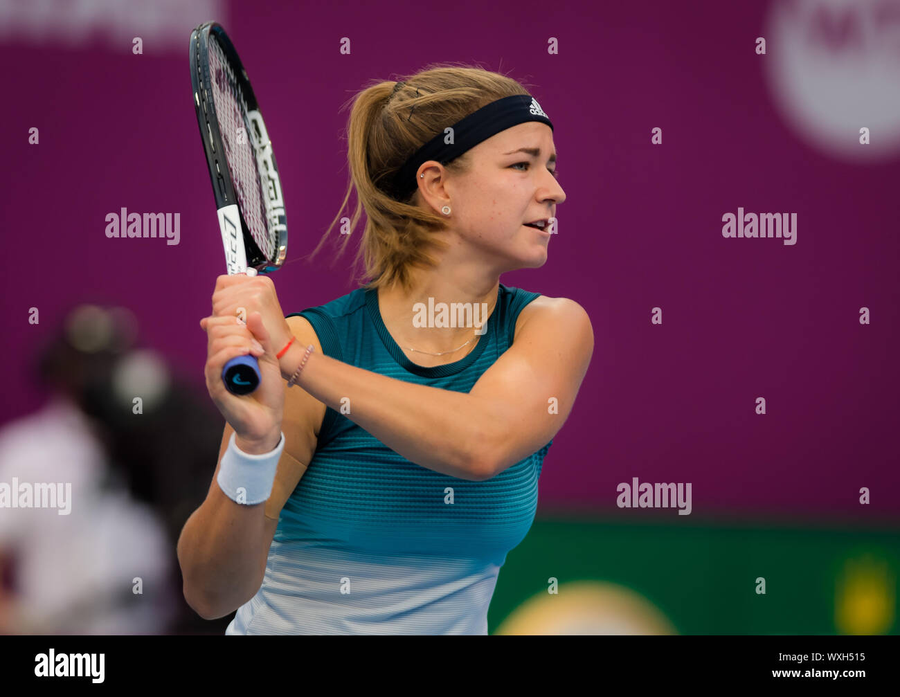 Karolina Muchova of the Czech Republic in action during her quarter ...