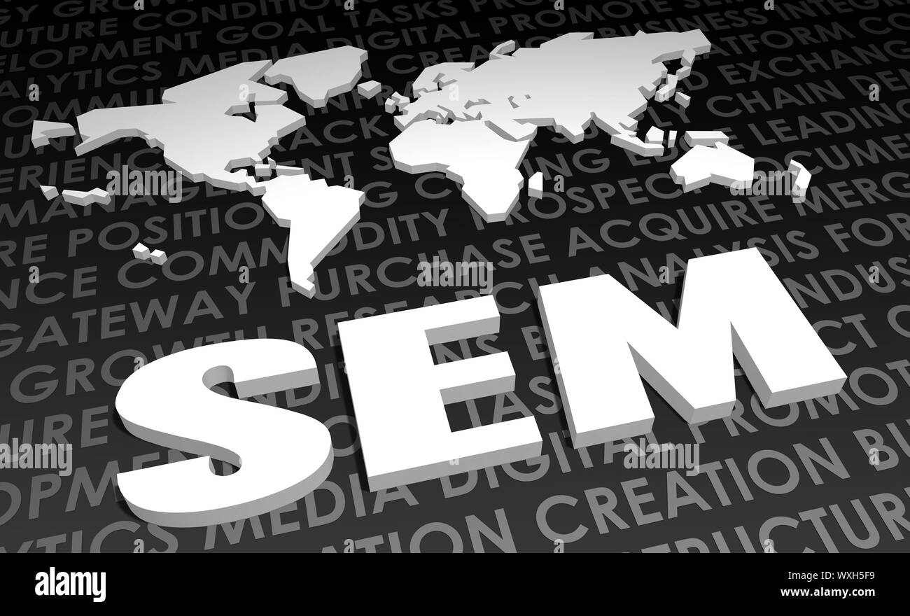 SEM Industry Global Standard on 3D Map Stock Photo - Alamy