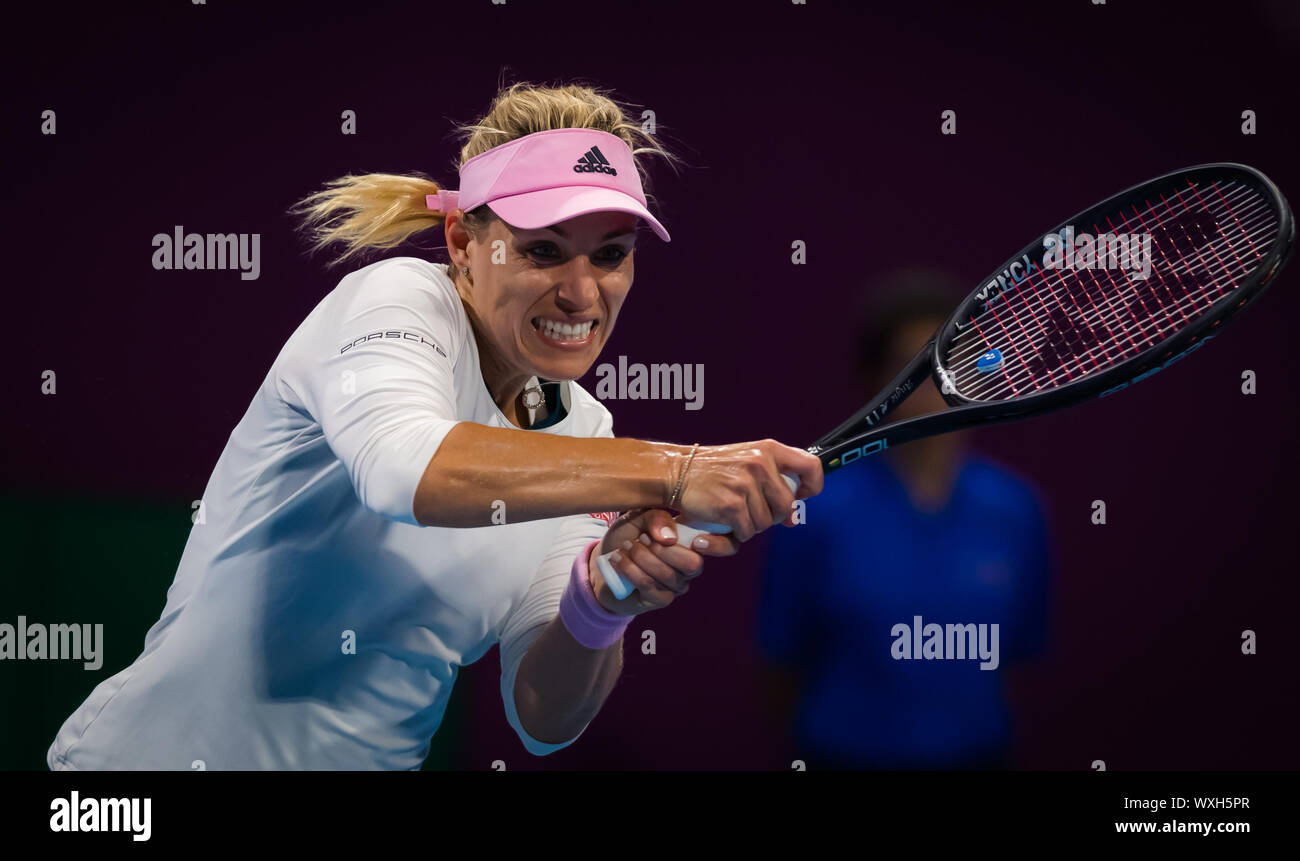 Angelique Kerber of Germany in action during her quarter-final match at ...