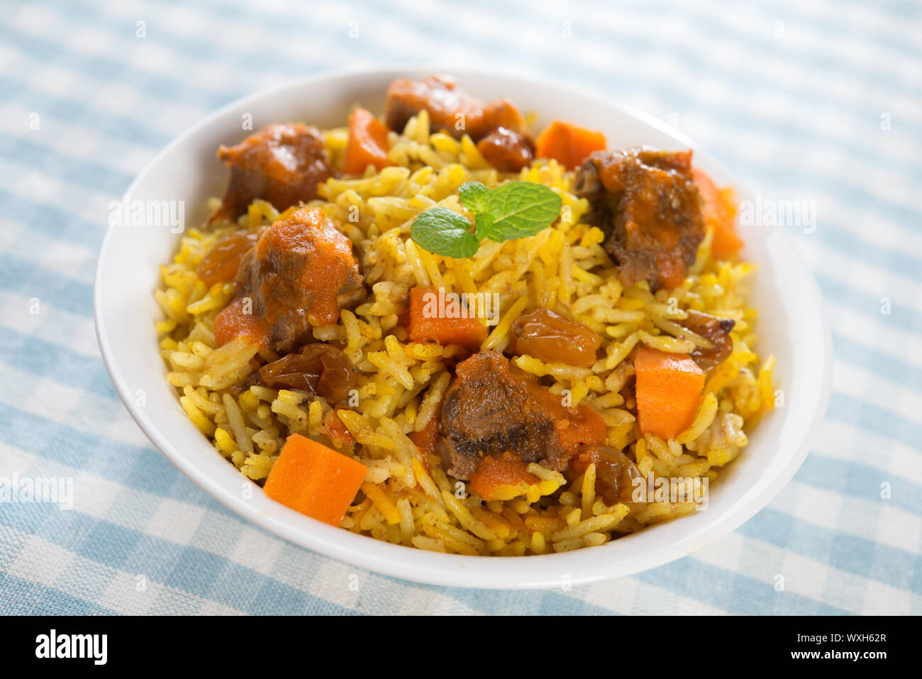 Arab food. Mutton With Rice. Middle eastern cuisine Stock Photo - Alamy