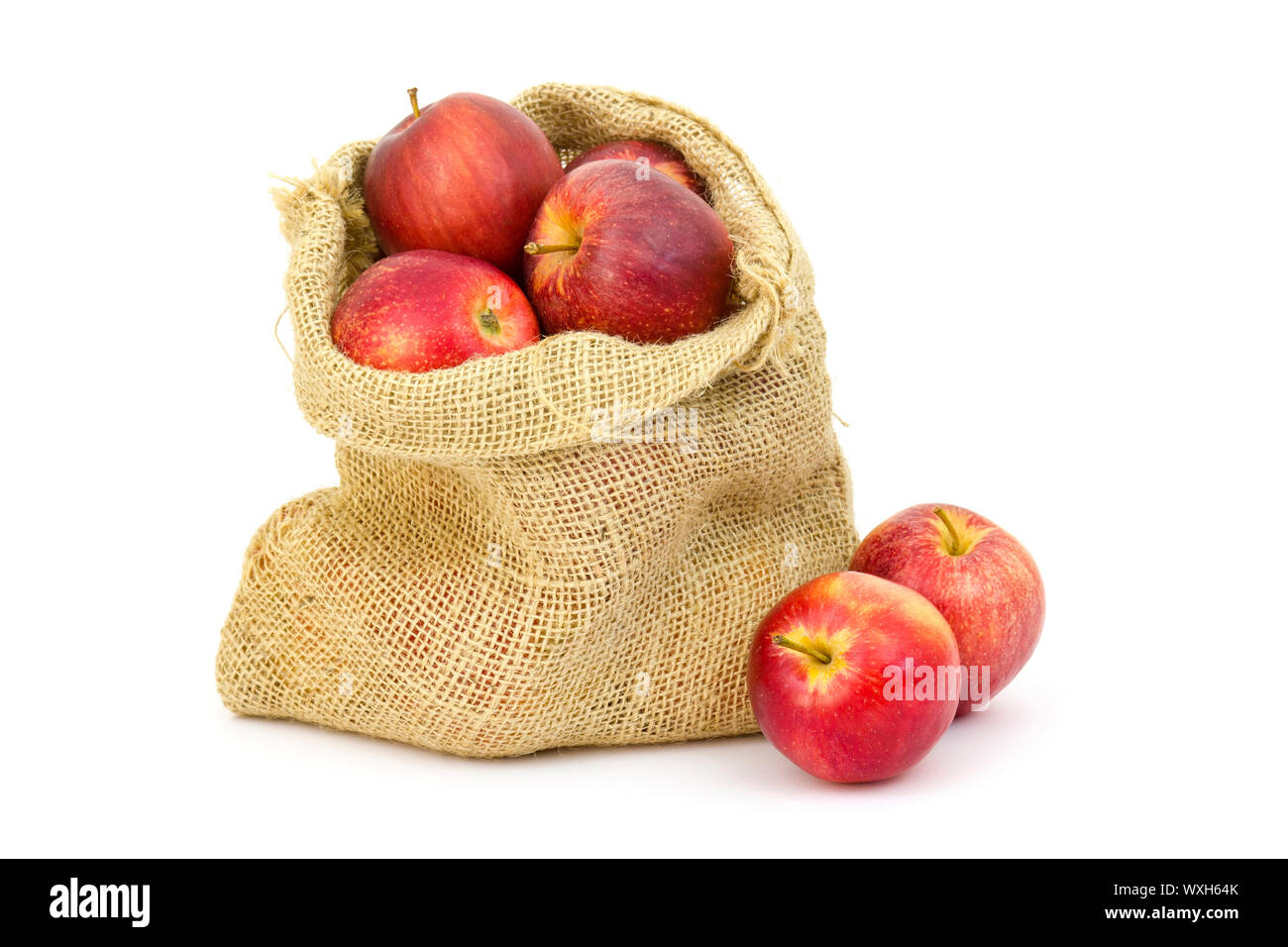 Sack of apples Cut Out Stock Images & Pictures - Alamy
