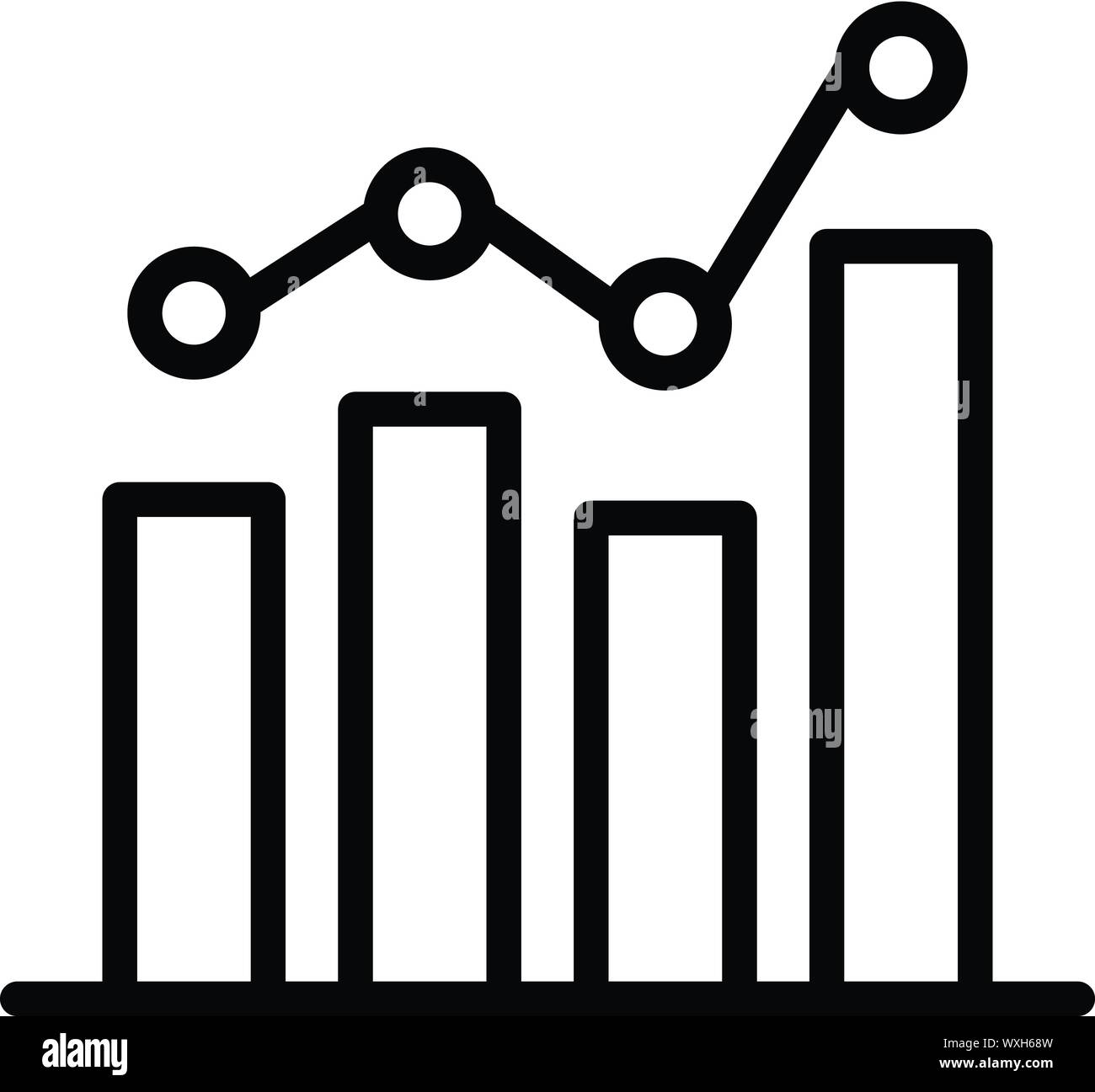 Advertising viewing chart icon. Outline advertising viewing chart ...
