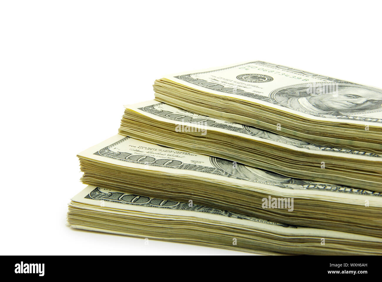 stock of money isolated on white background Stock Photo - Alamy