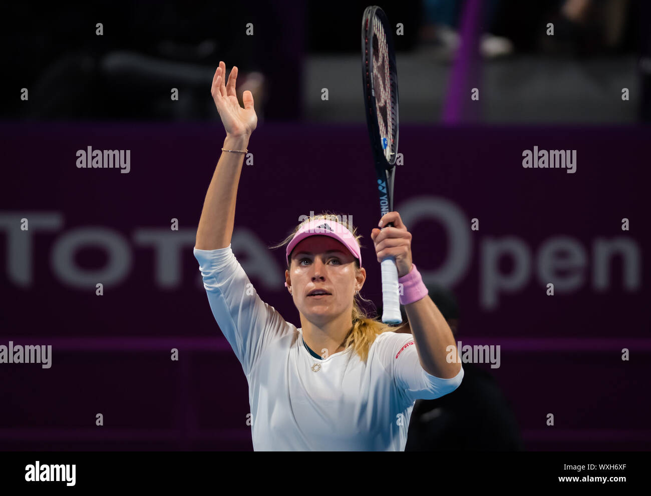 Angelique Kerber of Germany celebrates winning her quarter-final match ...