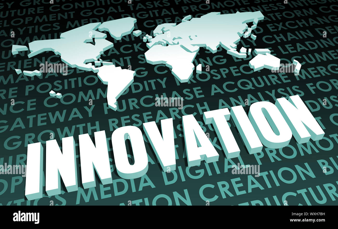 Innovation Industry Global Standard on 3D Map Stock Photo - Alamy