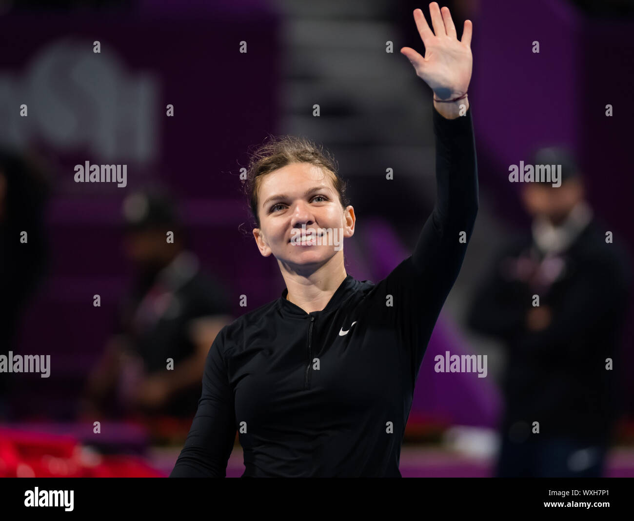 Simona Halep of Romania celebrates winning her quarter-final match at ...