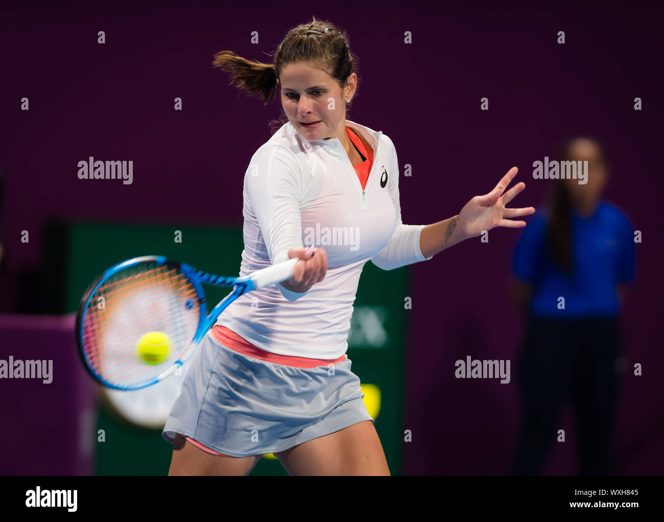 Julia Goerges of Germany in action during her quarter-final match at ...