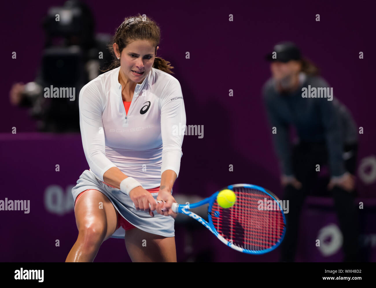 Julia Goerges of Germany in action during her quarter-final match at ...