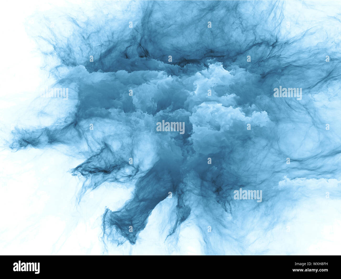 Visually attractive backdrop made of bursting strands of fractal smoke ...