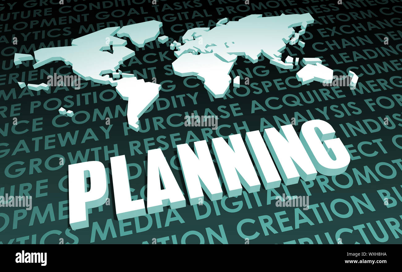 Planning Industry Global Standard on 3D Map Stock Photo - Alamy