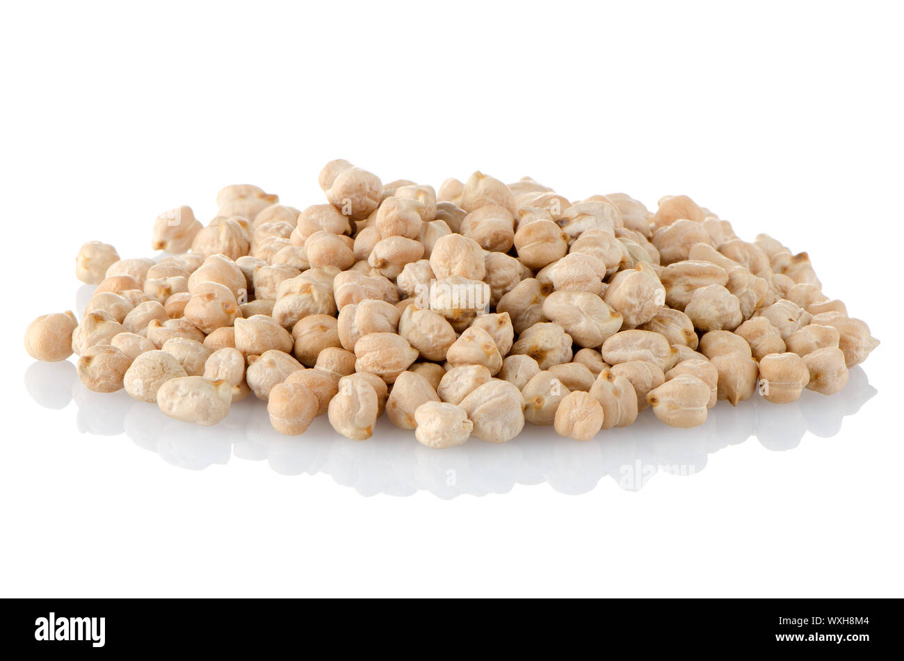 Chickpeas isoltaed on white background Stock Photo - Alamy