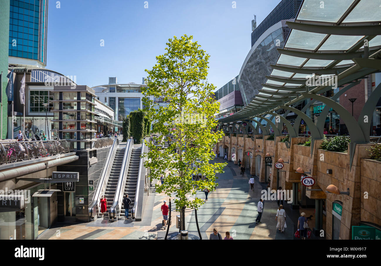 Rotterdam, Netherlands. June 27, 2019. A mall near the subway for ...