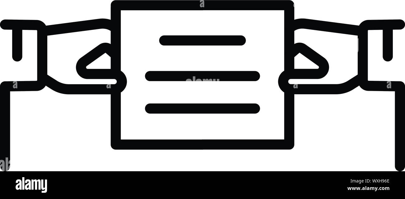 Protest poster icon. Outline protest poster vector icon for web design ...