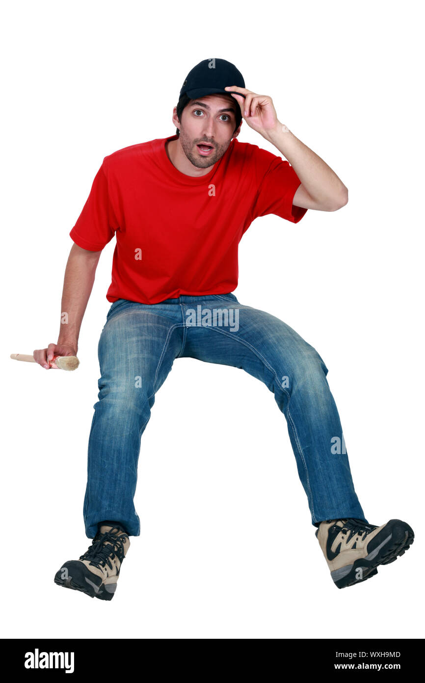 A surprised man Stock Photo - Alamy