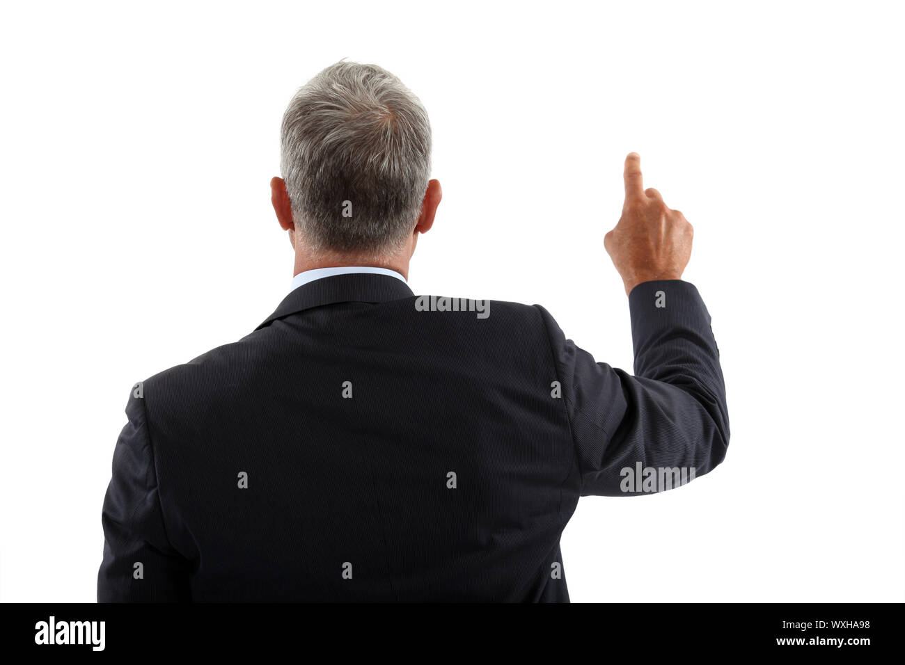 Businessman back view hand touch hi-res stock photography and images ...