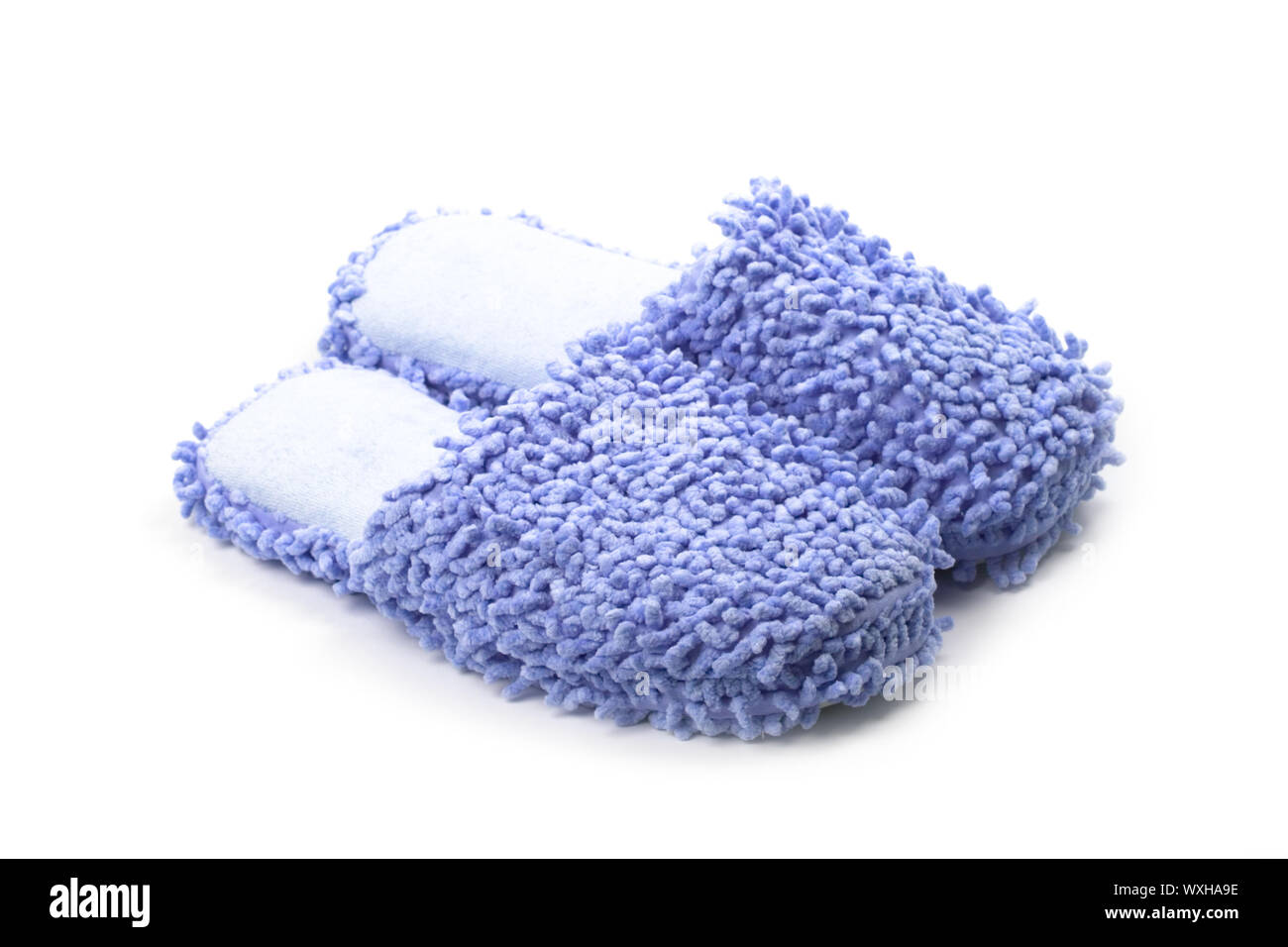 blue slippers isolated on a white background Stock Photo - Alamy