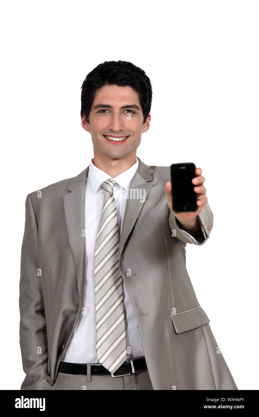 Handing a cell phone hi-res stock photography and images - Alamy