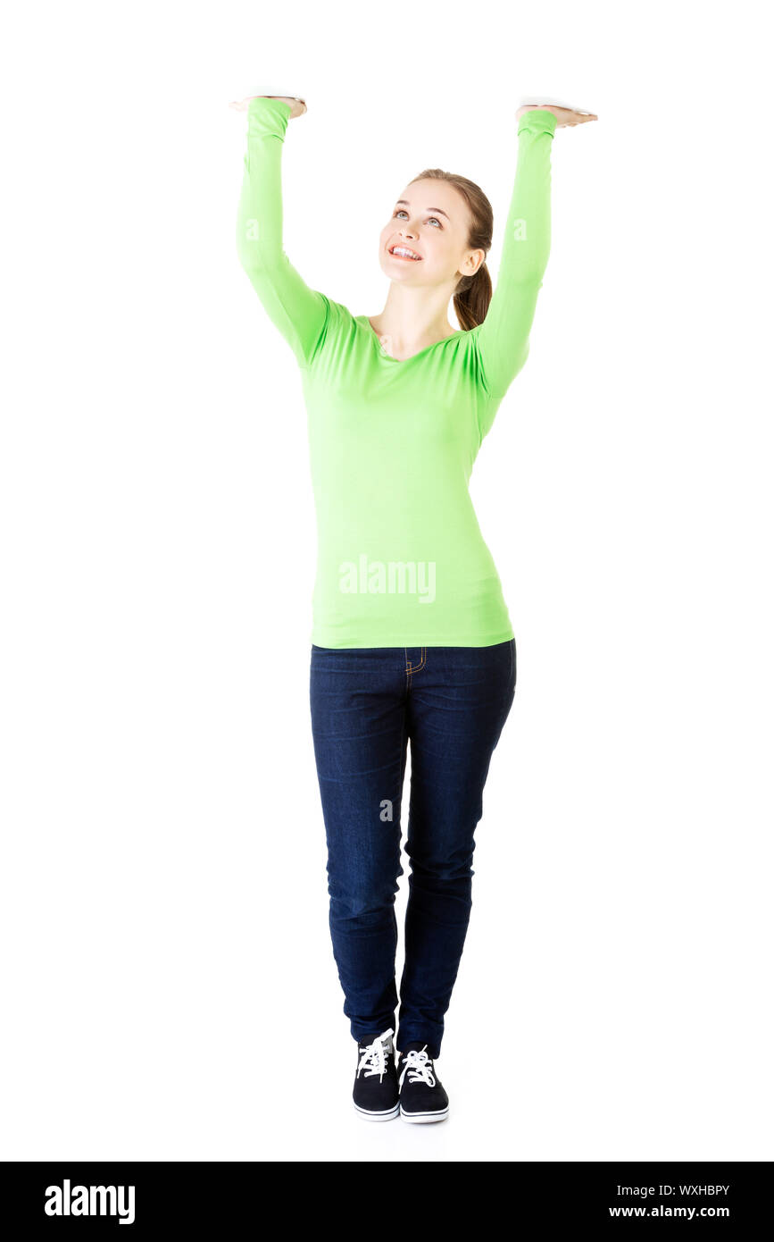 Hands raised above head hi-res stock photography and images - Alamy