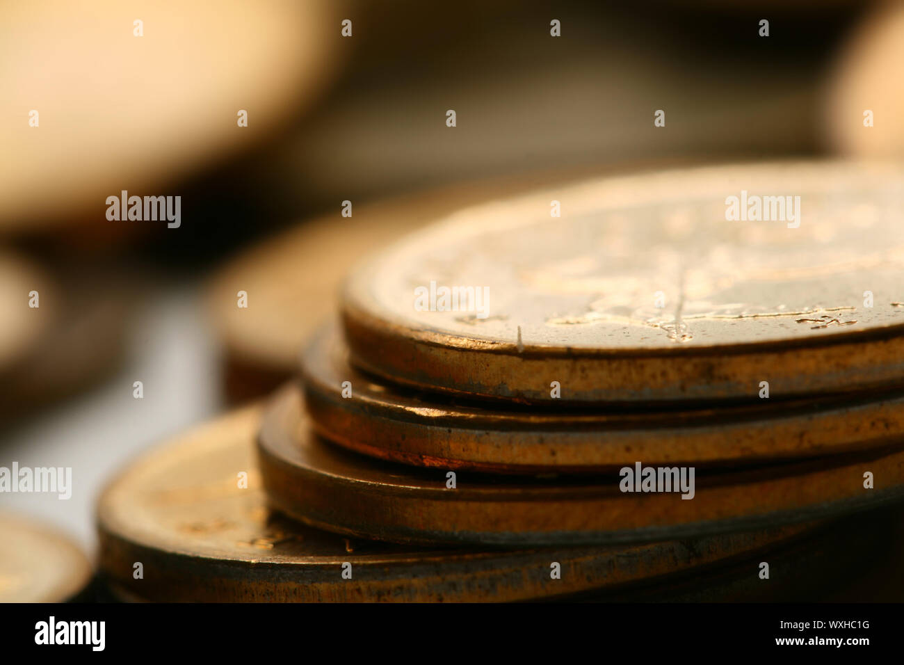 coins background macro close up Stock Photo - Alamy